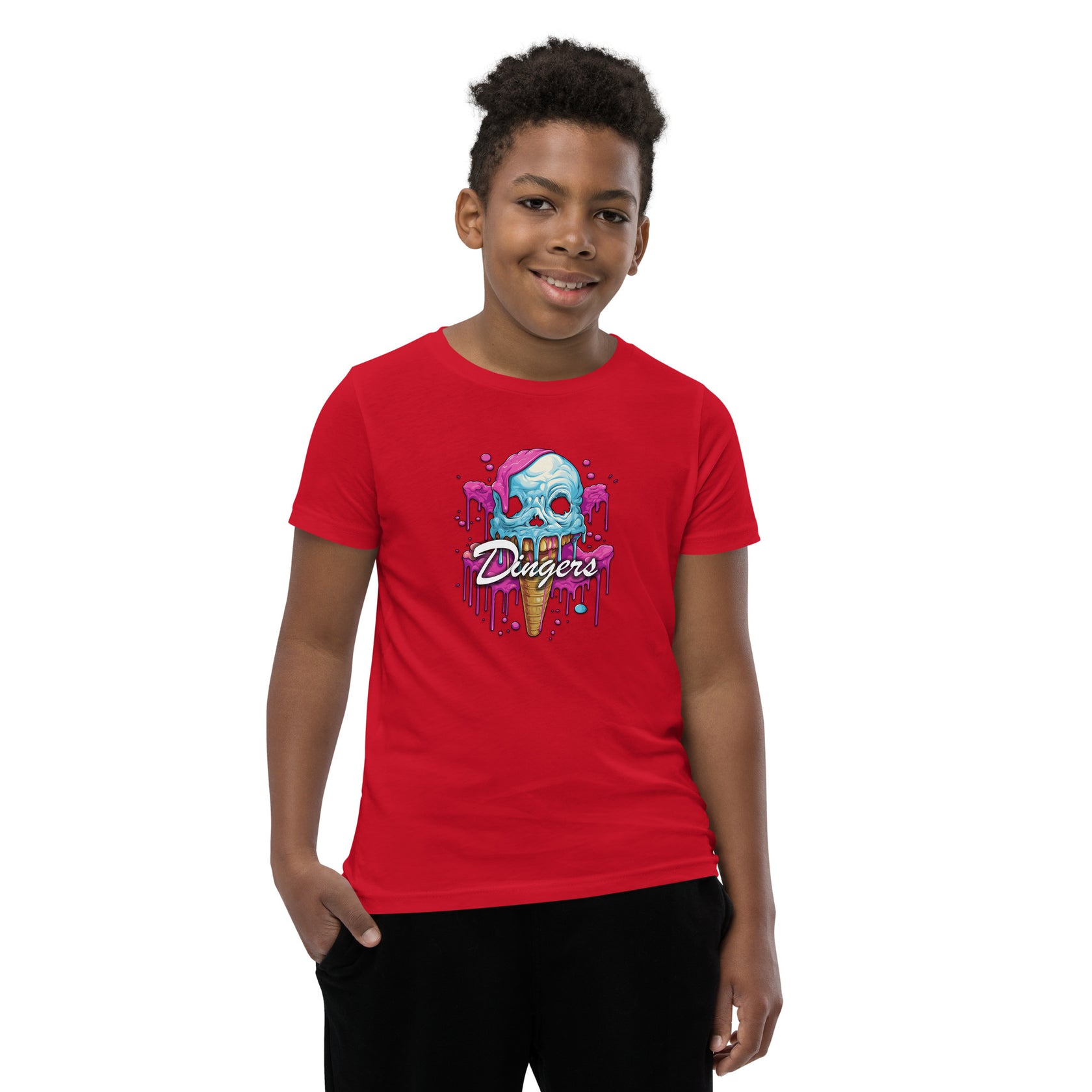 Dinger Dynasty 'Dingers' Ice Cream Cone Youth Baseball Shirt